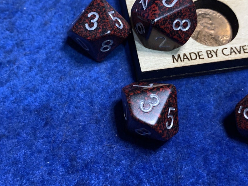 10D10 Dice Ten 10-sided Speckled & Elemental Silver RPG - Etsy