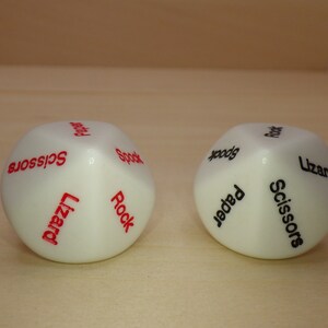 Rock Paper Scissors Lizard Spock Dice Set RPG Tool Tabletop Roleplay ...