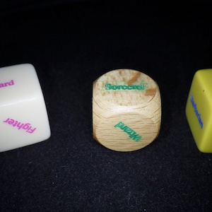 Six Sided Die (1d6) Custom RPG Fantasy Class Die V1 16mm Bard Fighter ...