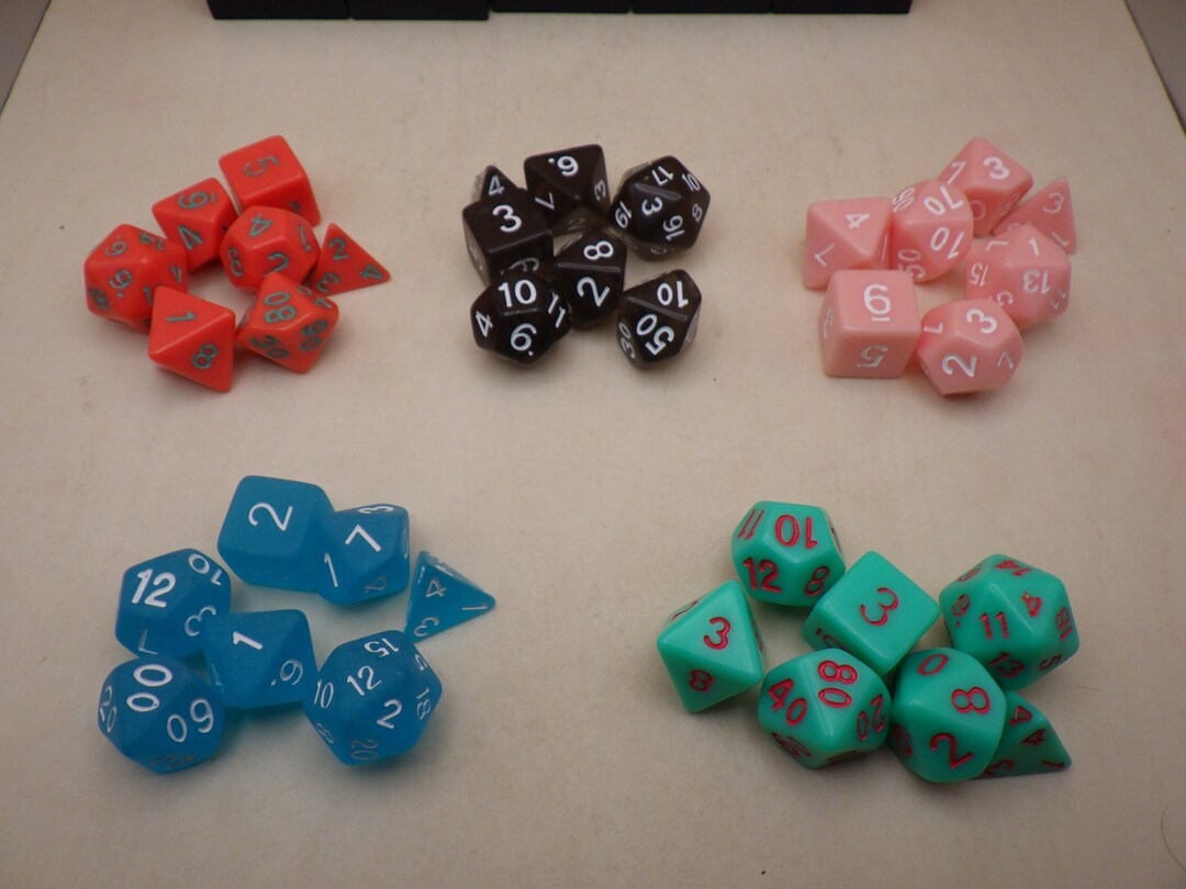 16mm Set of 7 Polyhedral Dice, Style of Your Choice -RPG Tool Supply ...