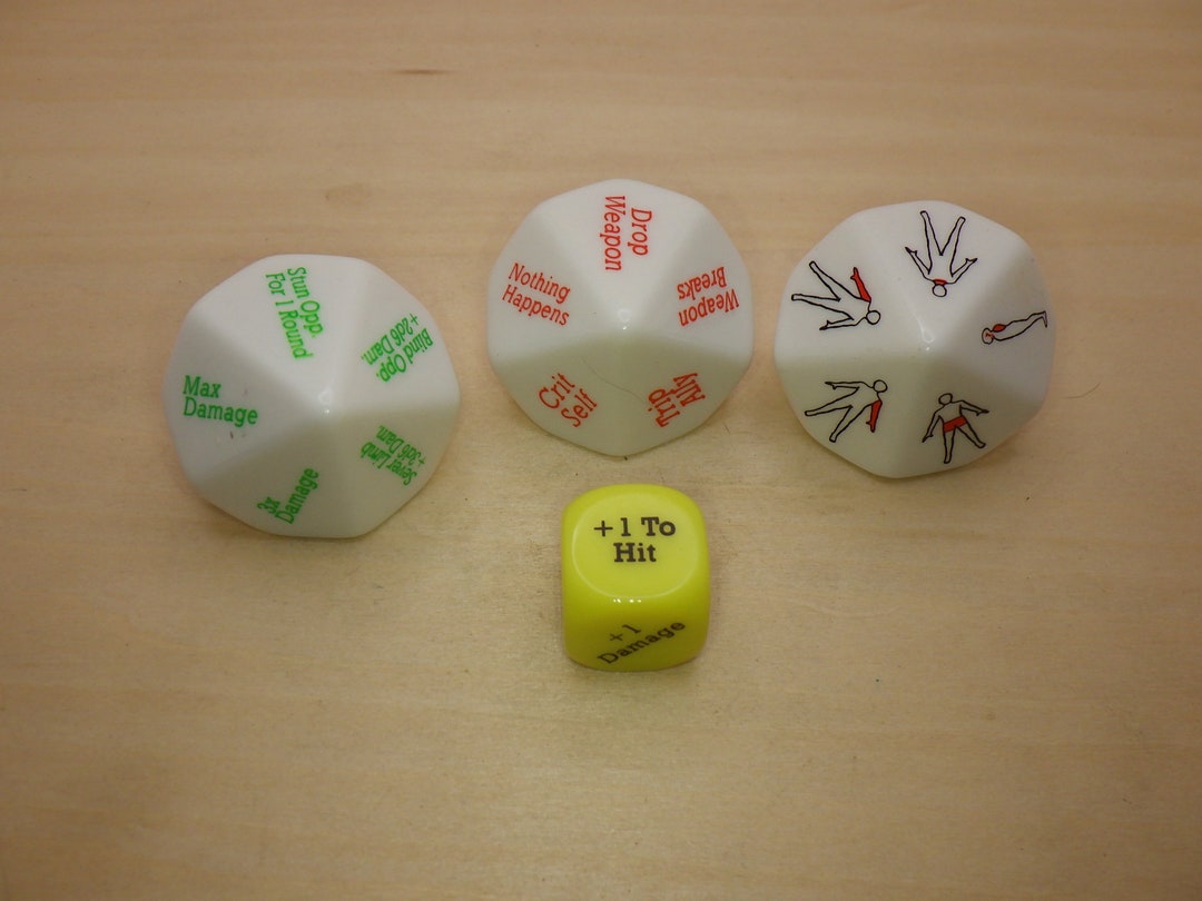 RPG Critical Hit and Fumble Dice Tabletop Gaming Game Roll Random ...