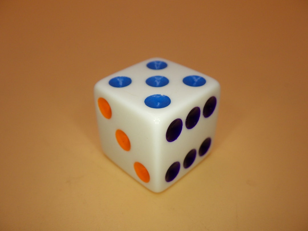 Rainbow Color D6 Dice White Polyhedral Die 16mm 19mm 25mm Large Token ...