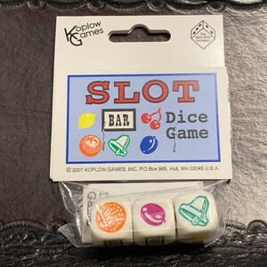 Slot Dice Game 3d6 Die Gaming Cherry Lemon Orange Bar Orange | Etsy