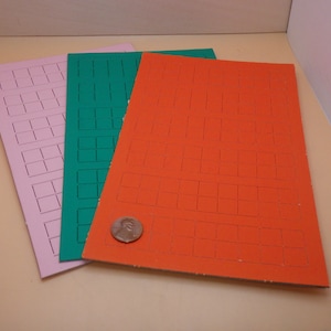 Blank Colored Counter Token Sheet (both Sides), 1/2 Inch Squares (108 ...