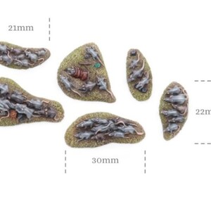 Rat Swarms - Set 1 (6) Miniatures Figures RPG Tabletop Roleplay Games ...