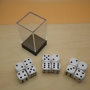 16mm 12D6 Dice Block - White With Black -tool Tabletop Roleplay Games ...