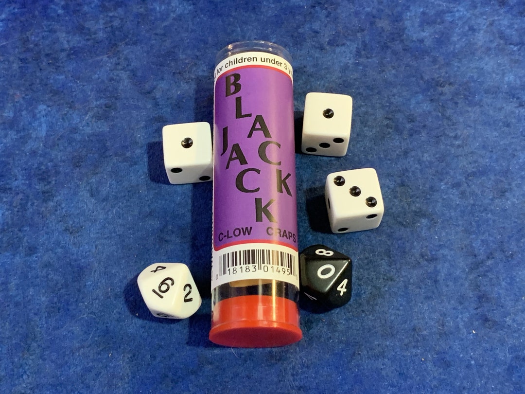 Blackjack, C-low, Craps, Dice Games - Instructions With 5 Dice - RPG ...