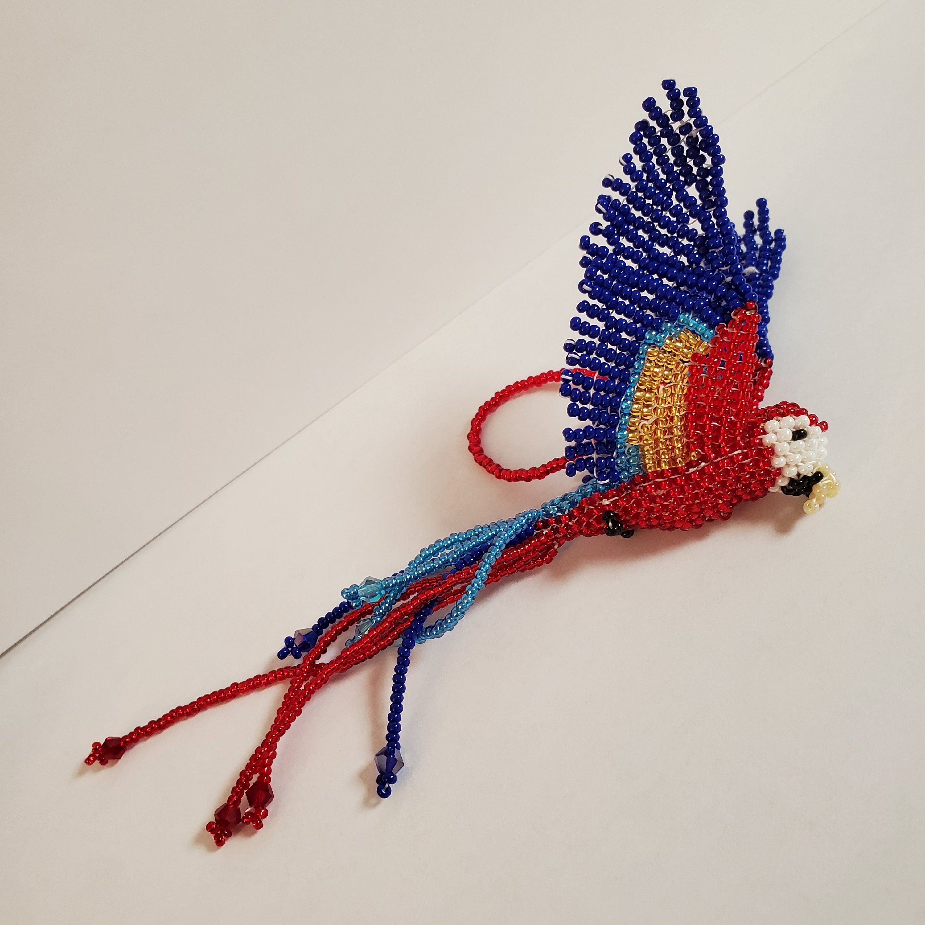 Beaded Scarlet Macaw Parrot Pattern tutorial Only - Etsy UK