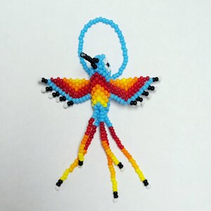 NEW Mini Beaded Hummingbird Pattern (tutorial Only) - "fire and Ice" - Etsy