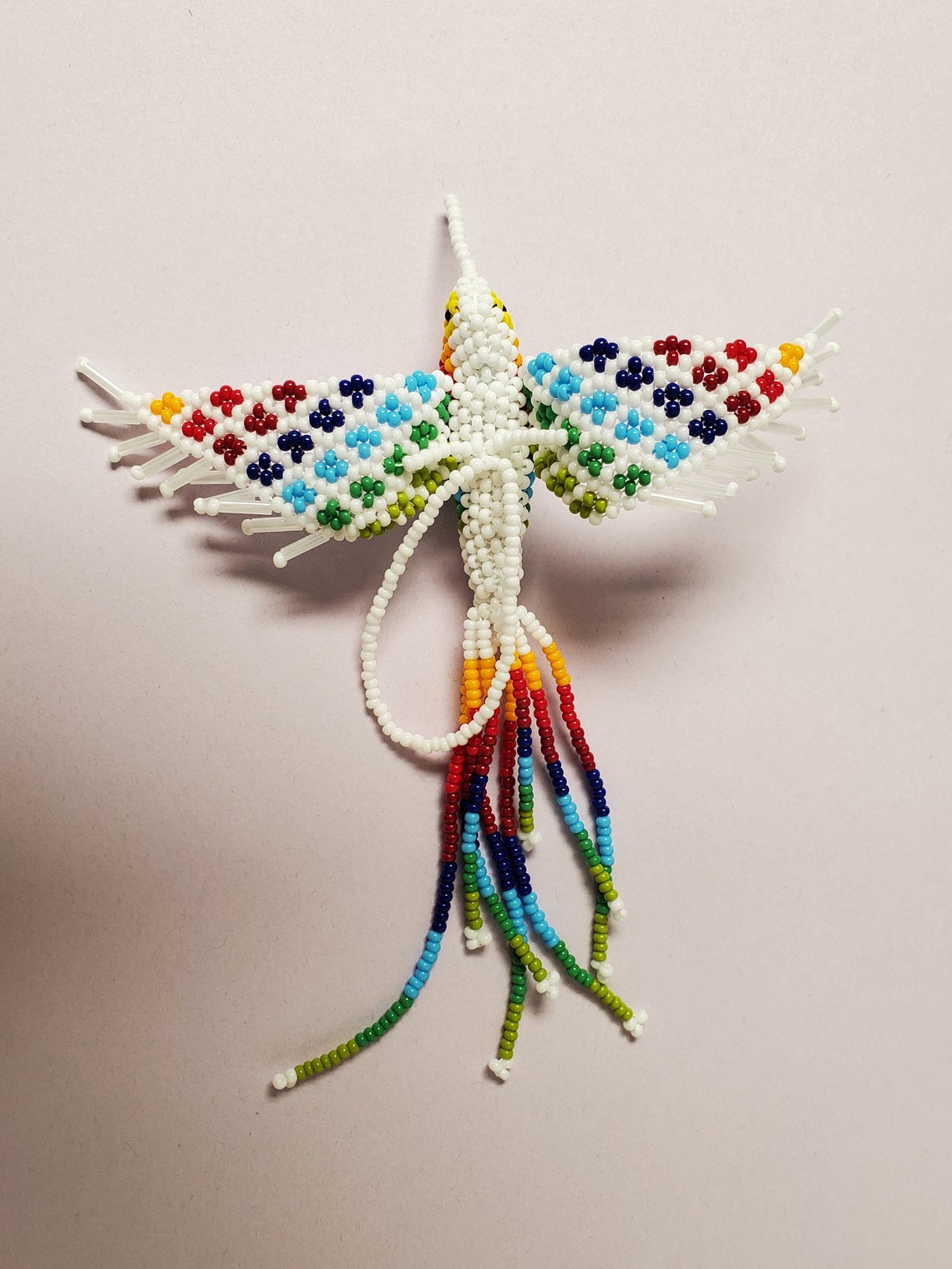 White Beaded Hummingbird Kit With Pattern and Supplies - Etsy