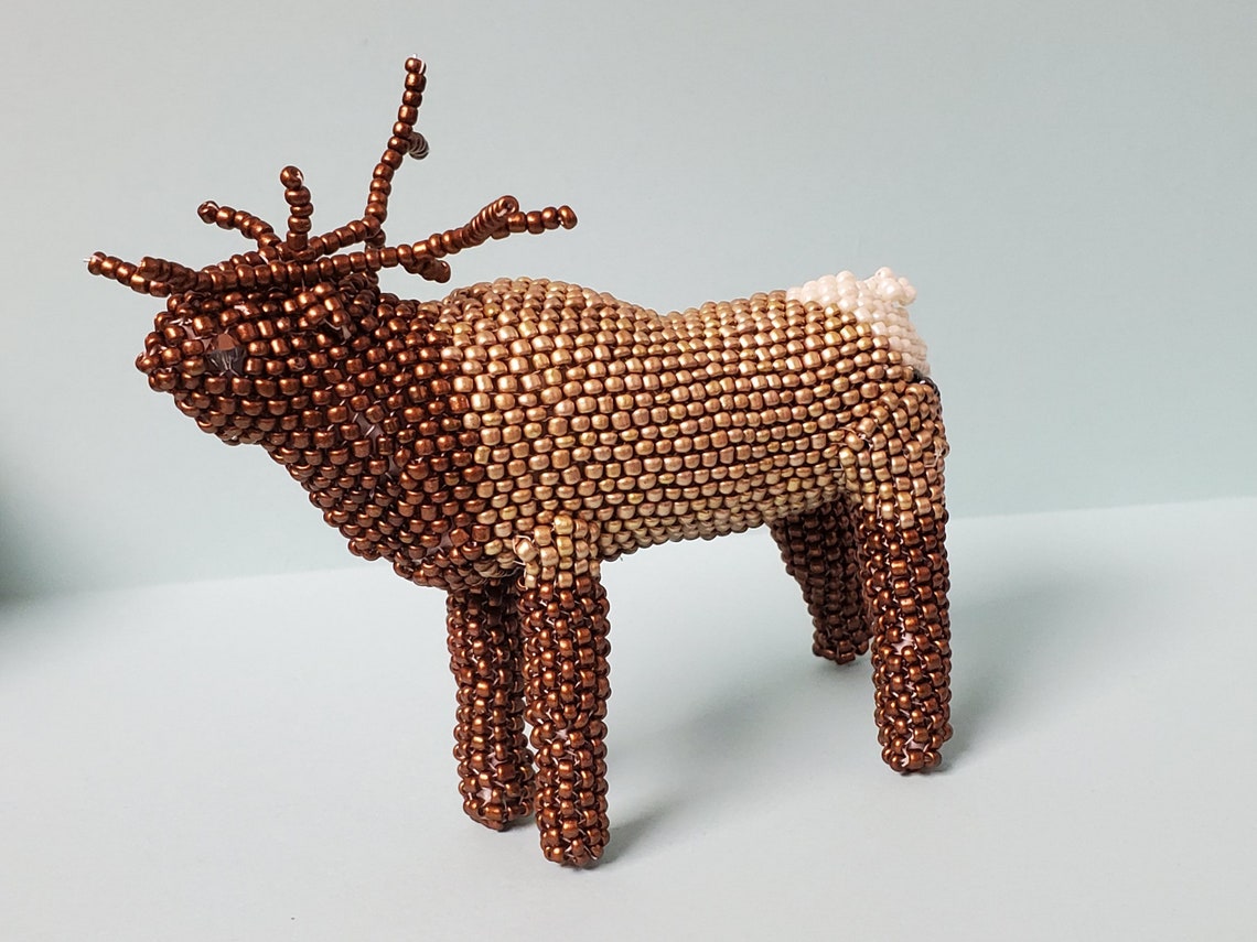 Beaded Elk reindeer Pattern tutorial Only - Etsy