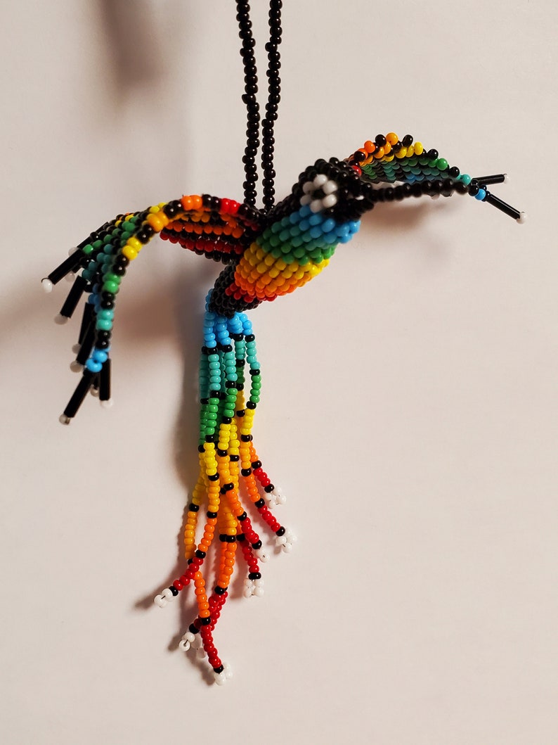 Beaded Hummingbird Pattern (tutorial Only) - Black Rainbow - Etsy