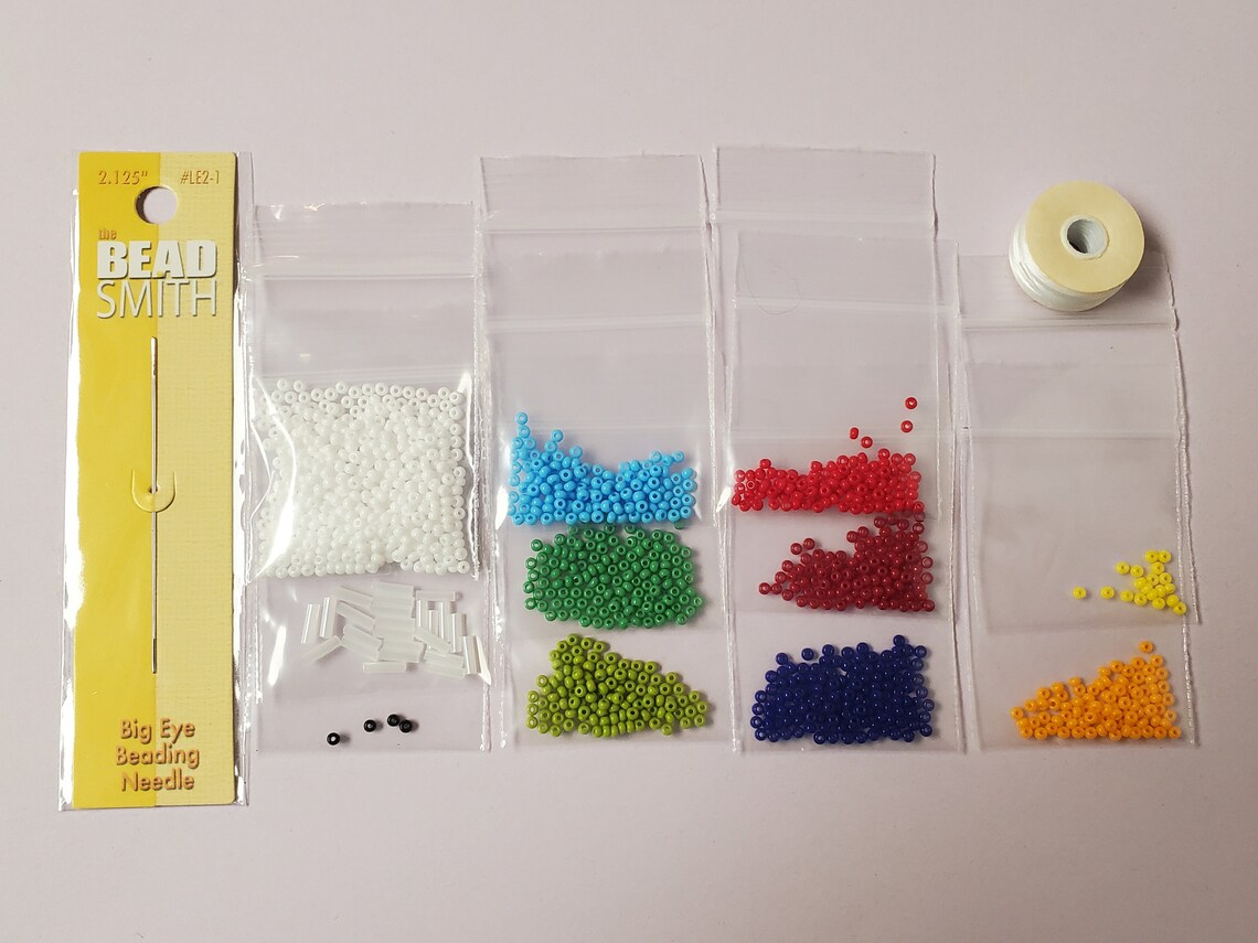 White Beaded Hummingbird Kit With Pattern and Supplies - Etsy