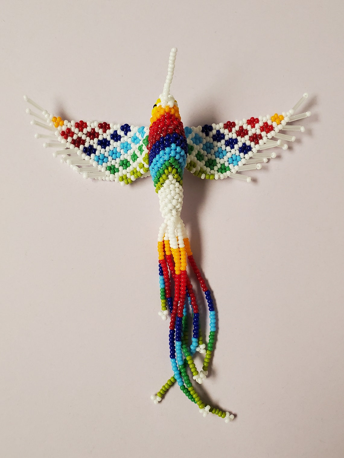 White Beaded Hummingbird Kit With Pattern and Supplies - Etsy