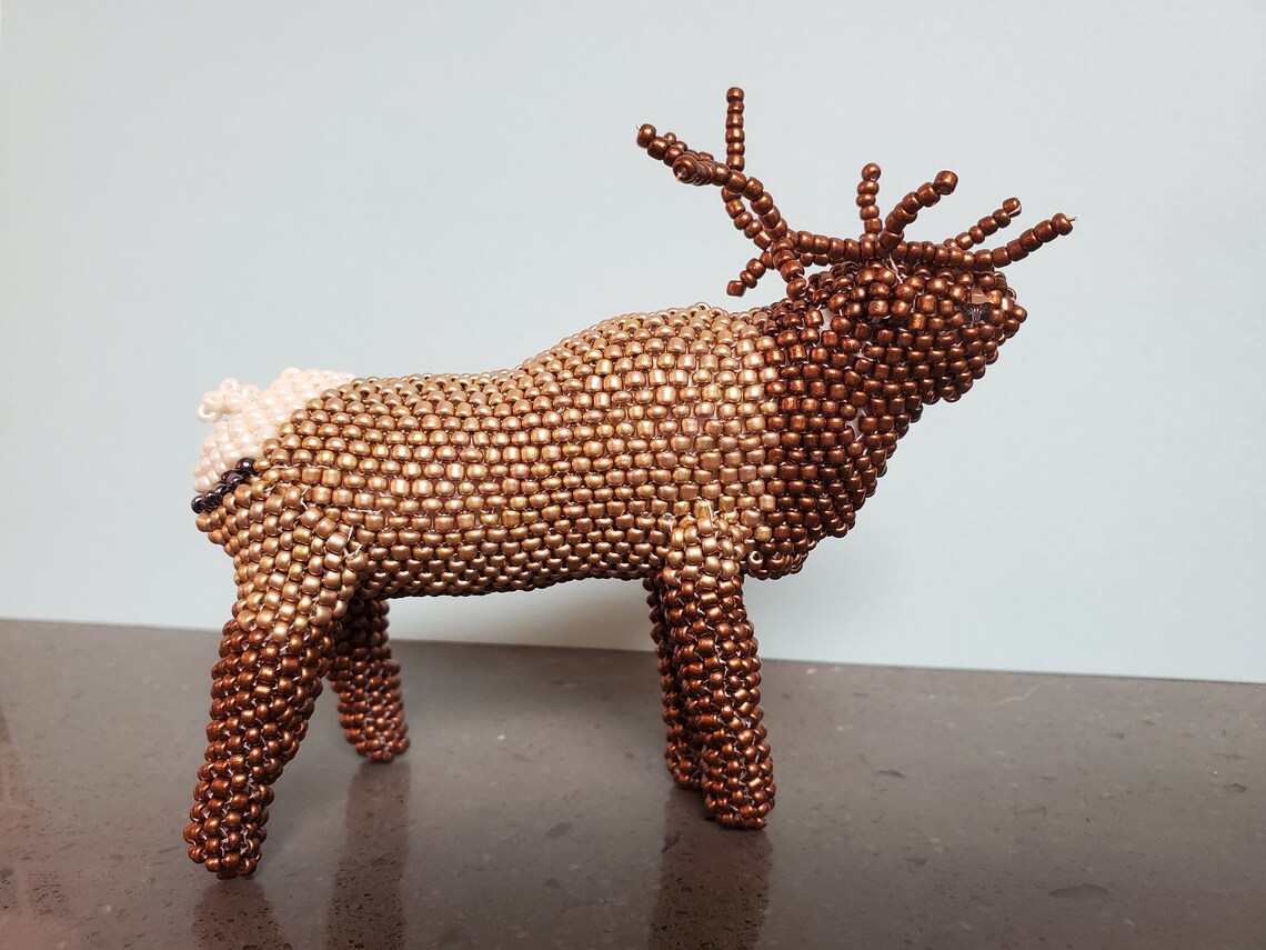 Beaded Elk reindeer Pattern tutorial Only - Etsy