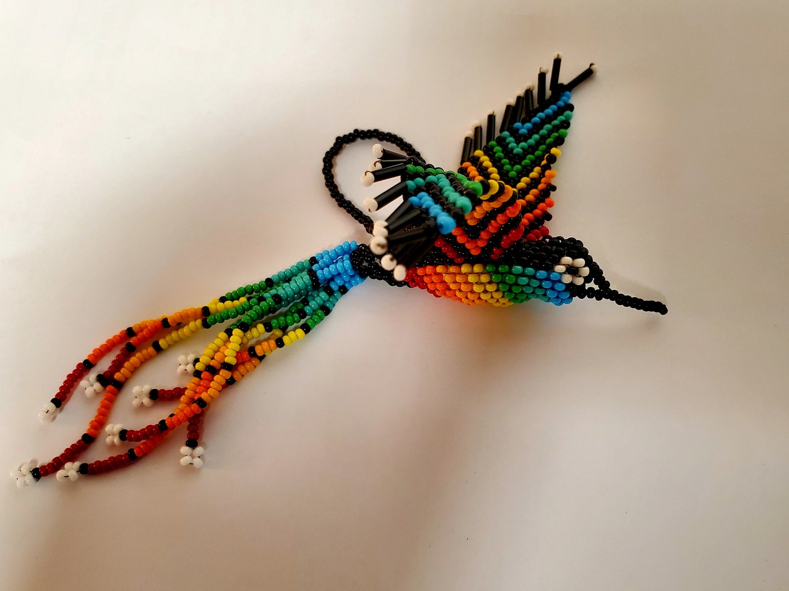 Beaded Hummingbird Pattern (tutorial Only) - Black Rainbow - Etsy