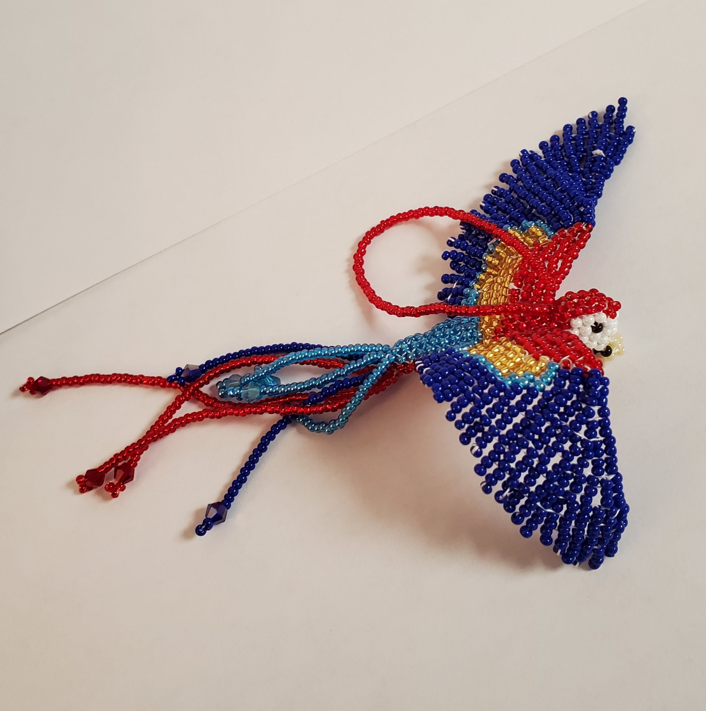 Beaded Scarlet Macaw Parrot Pattern (tutorial Only) - Etsy