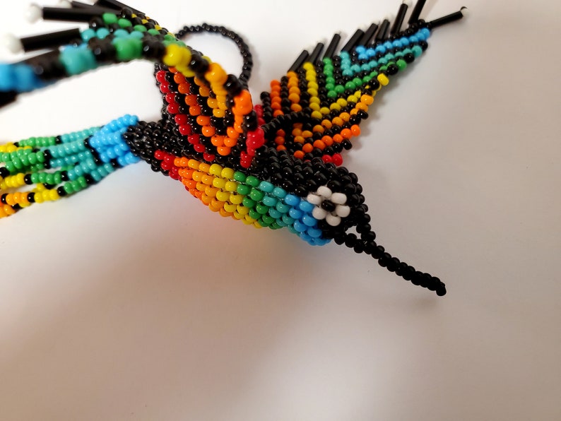 Beaded Hummingbird Pattern (tutorial Only) - Black Rainbow - Etsy