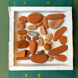 Red Brick Pebbles Stone Set of 30 Pcs - Beach Stone - Bulk Sea Stone ...