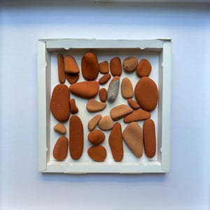 Red Brick Pebbles Stone Set of 30 Pcs - Beach Stone - Bulk Sea Stone ...