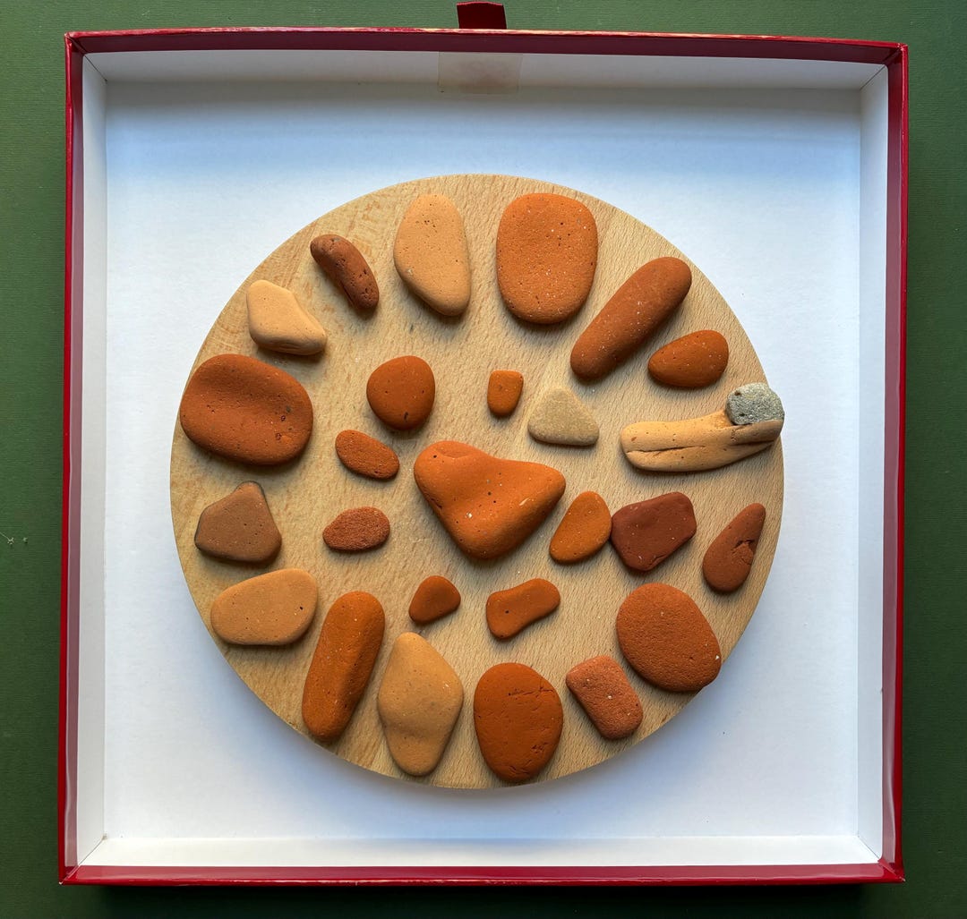 Red Brick Sea Stone Pebbles - Crafting DIY, 26 Pcs - Etsy