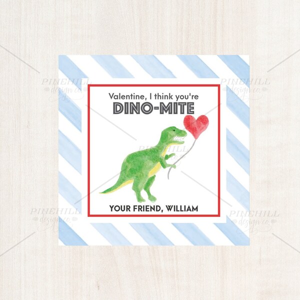 Dinosaur Valentine Printable - Etsy