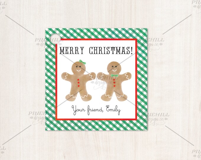 Gingerbread Men Gift Tags Gingerbread Men Christmas Tags - Etsy