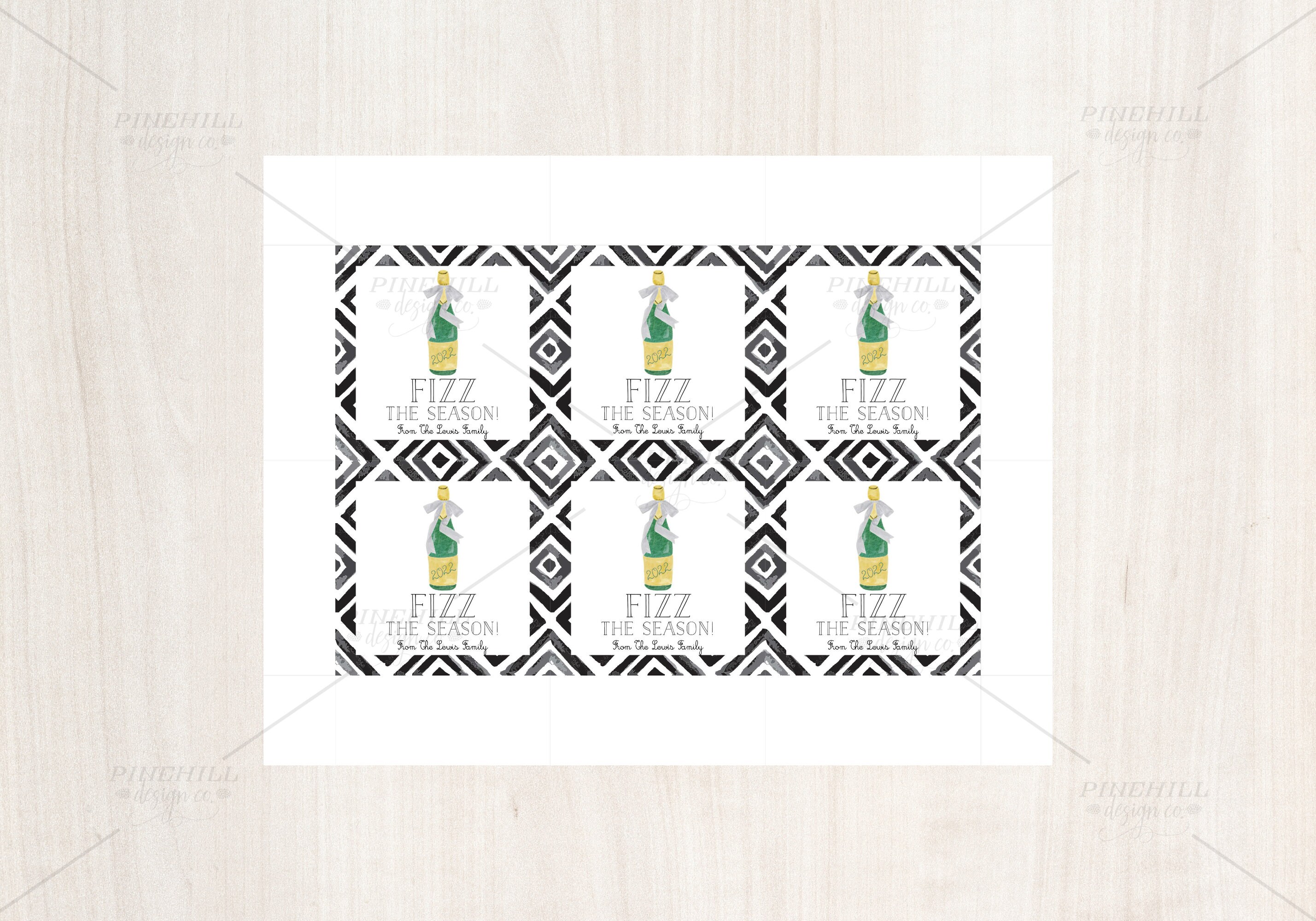 New Years Eve Gift Tags Printable Editable - Etsy