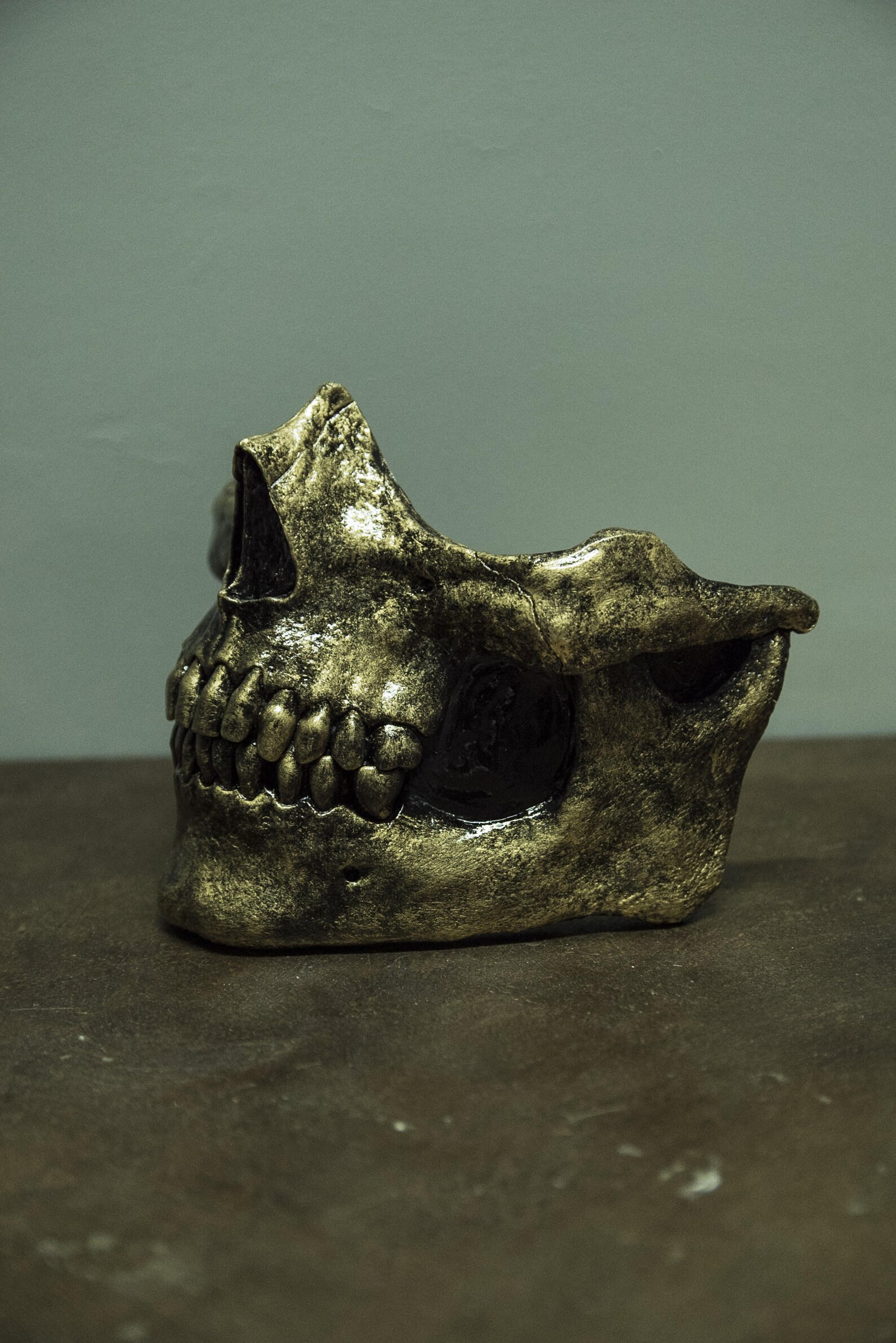 Higgs Death Stranding Resin Half-Face Golden Skull Mask - Etsy France