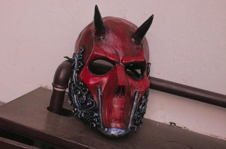 THE DEVIL Resin Full-Face Devil Mask | Etsy