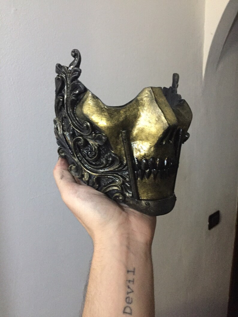 THE RAIDER -special Gold Edition- (resin Half-face Skull Mask) - Etsy