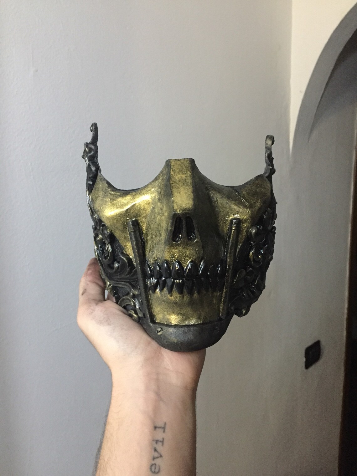 THE RAIDER Special Gold Edition Resin Half-Face Skull Mask | Etsy