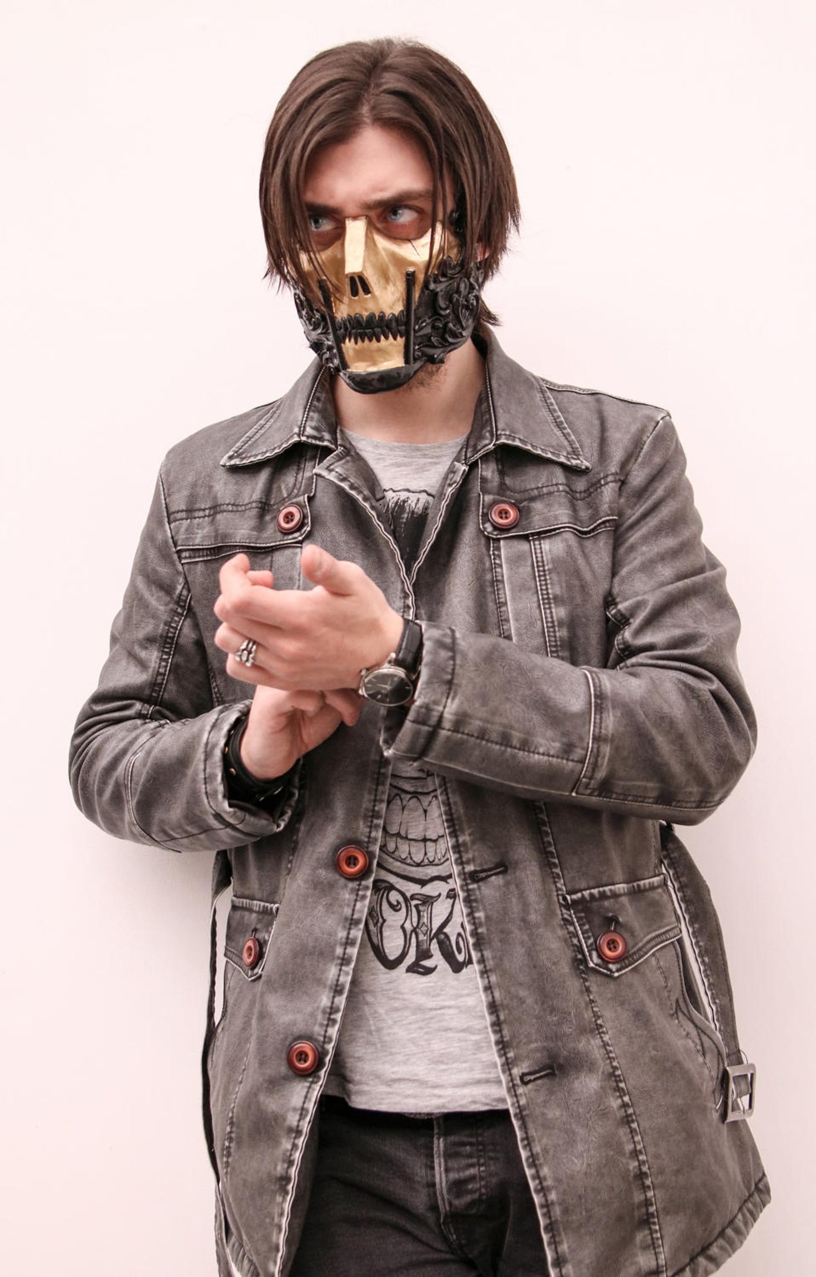 THE RAIDER -special Gold Edition- (resin Half-face Skull Mask) - Etsy