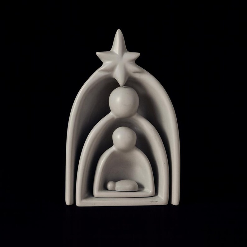 Grey Natural Soapstone Nativity - Etsy