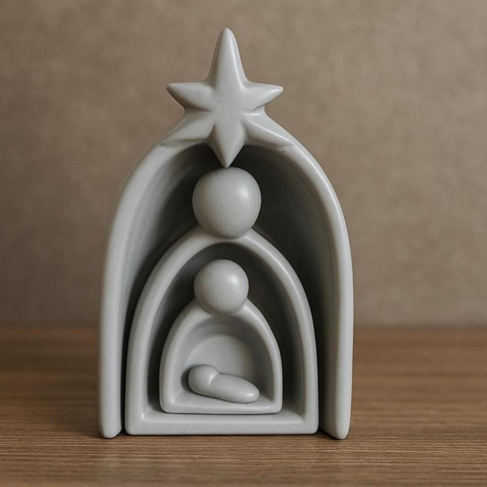 Grey Natural Soapstone Nativity - Etsy