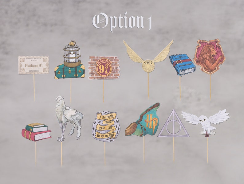 Harry Potter Cupcake Toppers: Wizarding World Party Decor - Etsy