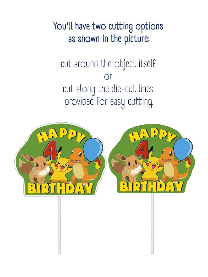 Personalized Pokémon Birthday Party Decorations – Custom Cake & Cupcake ...