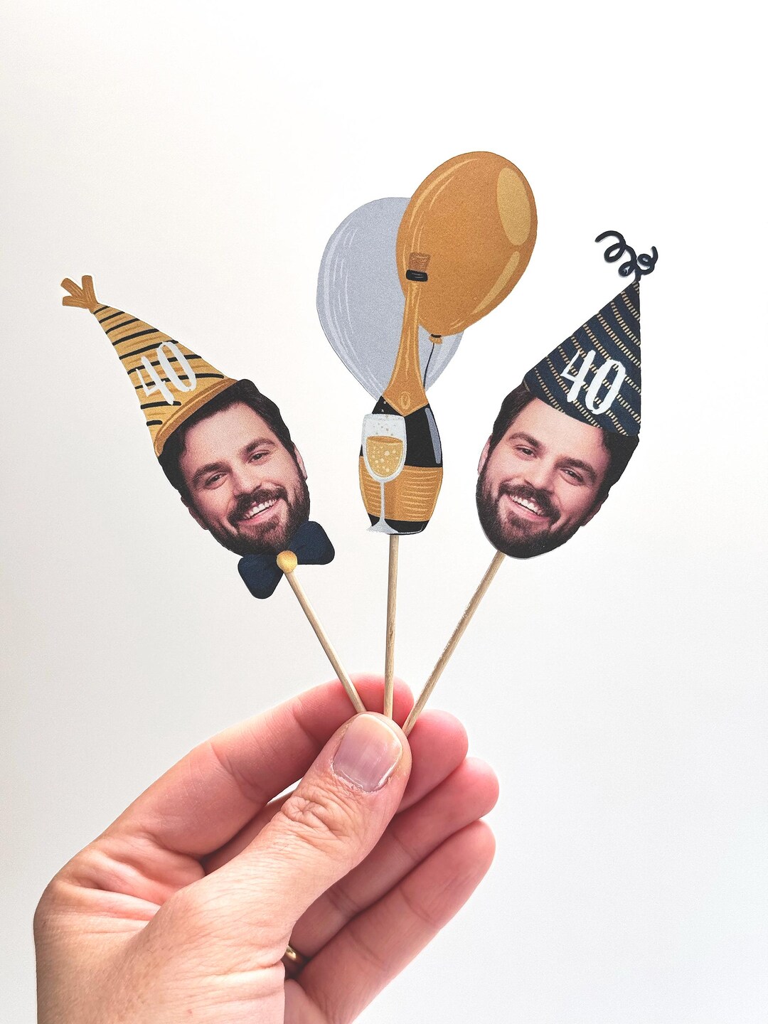 Funny Custom 21+ Cake & Cupcake Toppers for Men | Women - Double-sided ...