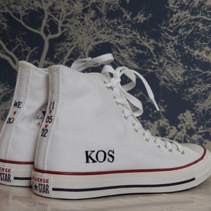Custom Hand Embroidered Wedding Converse - Etsy