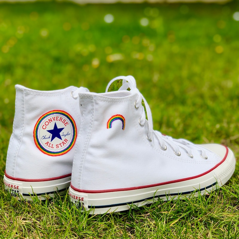 Rainbow Converse - Etsy