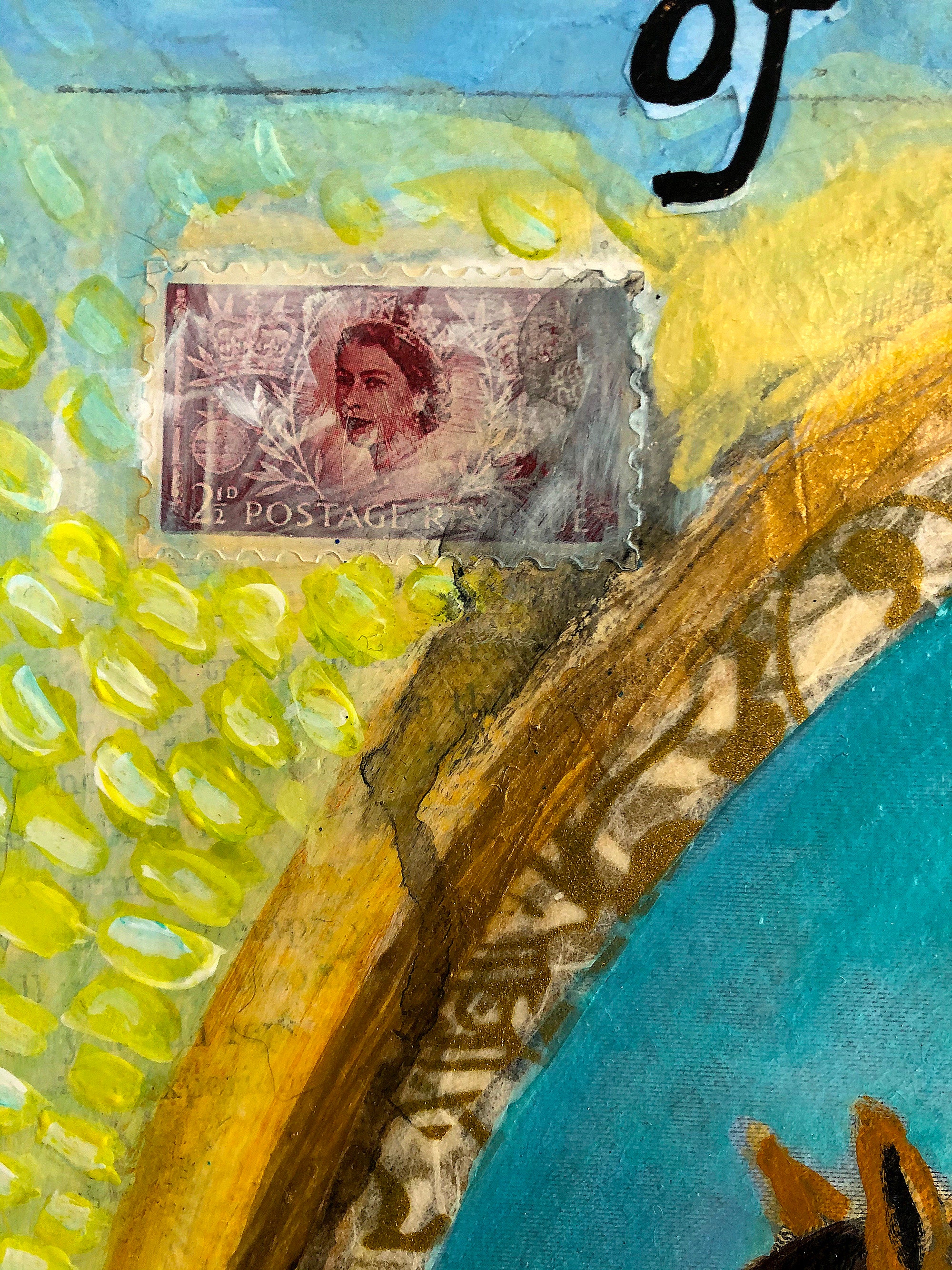 Chicken Mixed Media Acrylic Original Painting Revolutionary War ...