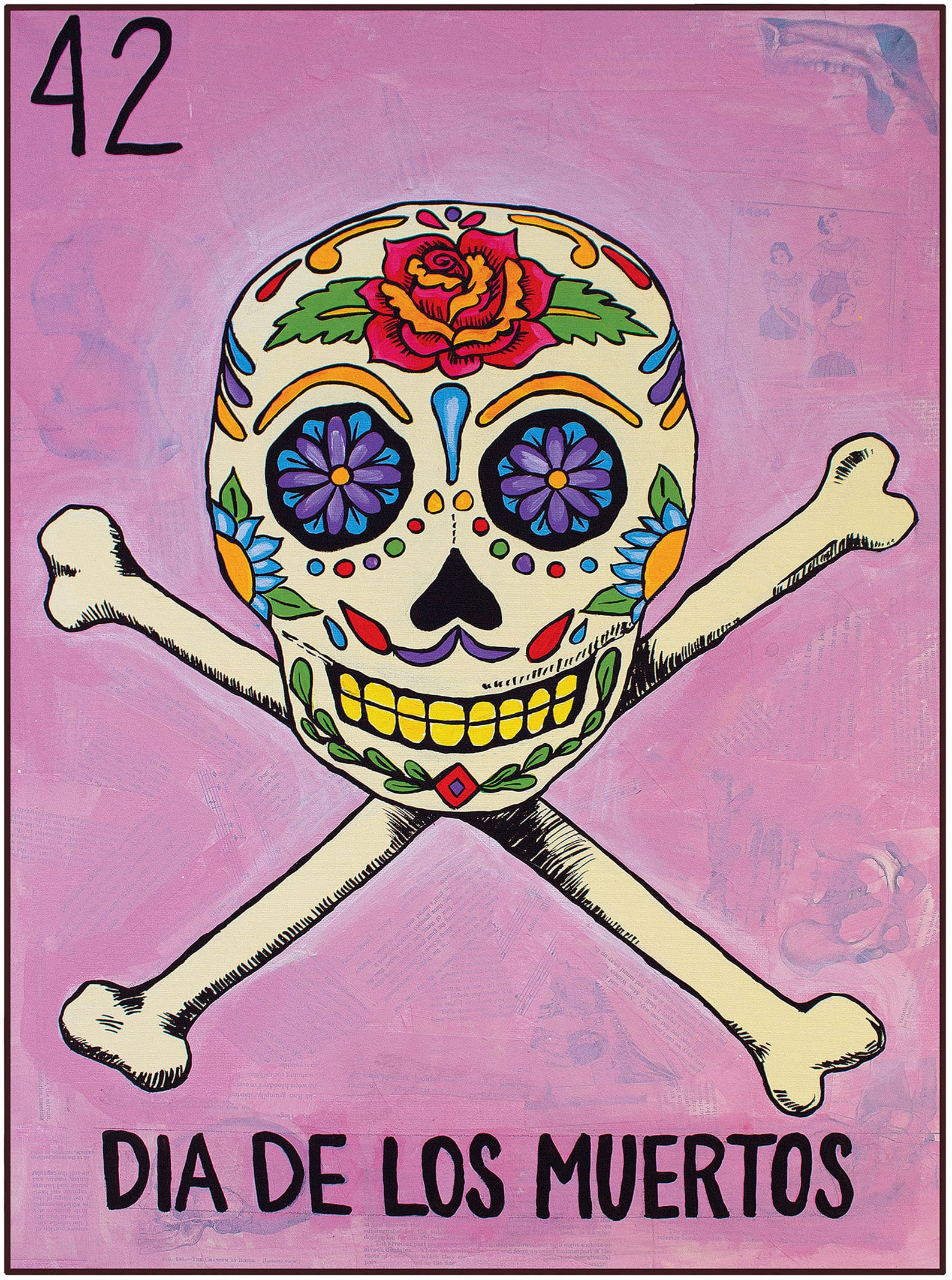 Dia De Los Muertos Mexican Loteria Card Original Painting - Etsy