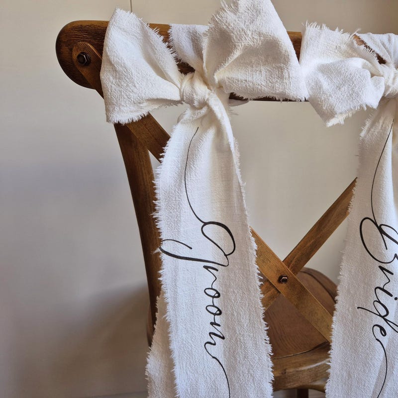 Chair Cover Ribbons Wedding - Etsy