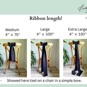 Bride and Groom Chair Ribbons, Couples Ribbon, Wedding Decore Fabric ...