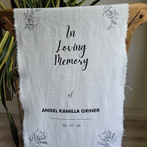 IN LOVING MEMORY Floral Chair Sign, Memorial Wedding Sign, Wedding ...