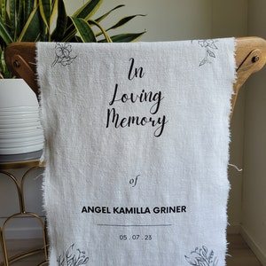 IN LOVING MEMORY Floral Chair Sign, Memorial Wedding Sign, Wedding ...
