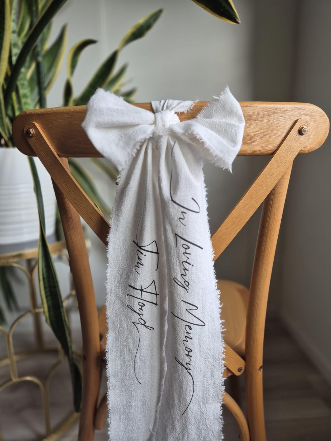 IN LOVING MEMORY Ribbon, Memorial Wedding Sign, Wedding Fabric Sign ...