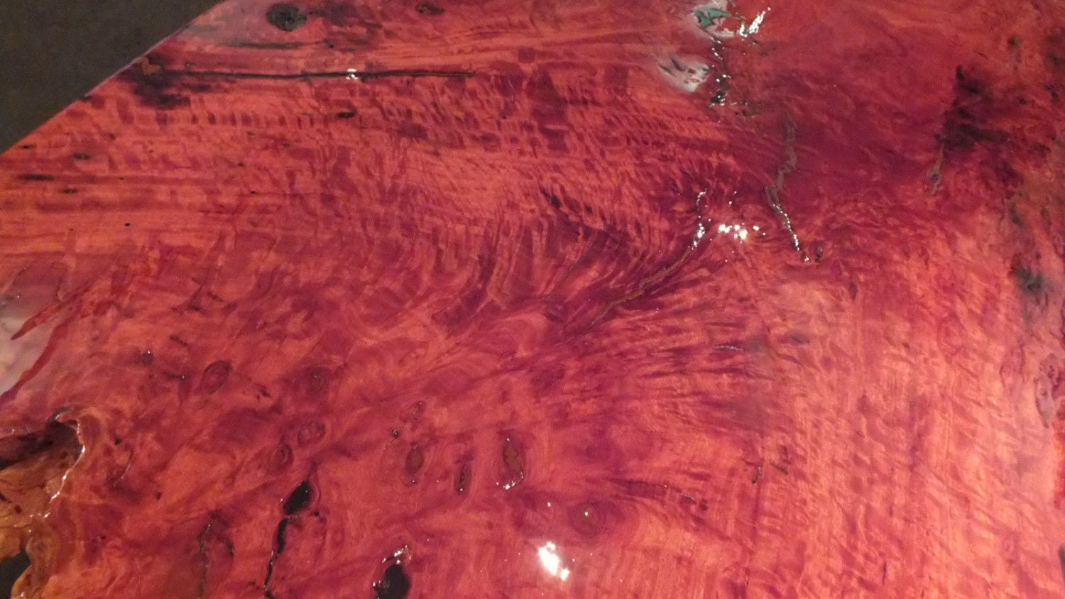Redgum Slab Table Desk Top Approx 1500x800mm Birdseye Figuring Feature ...