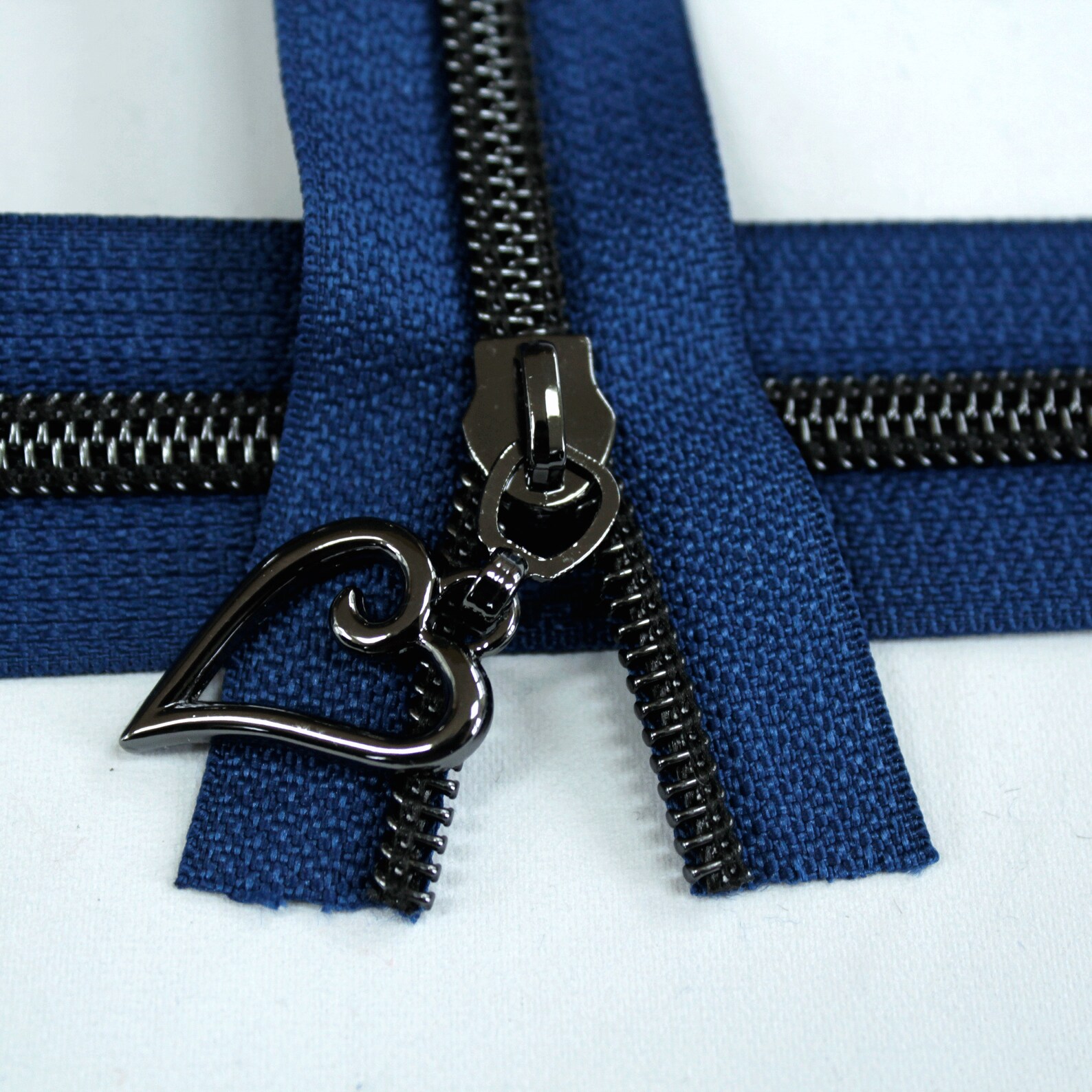 Size 5 Jean Blue Zipper With Gunmetal Coil 5 Yards & 15 - Etsy