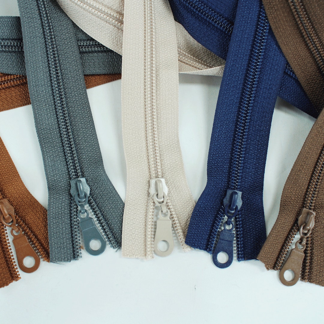 Size #5 Regular Zippers Sampler, 5 Yards of #5 Nylon Zipper Tape With ...